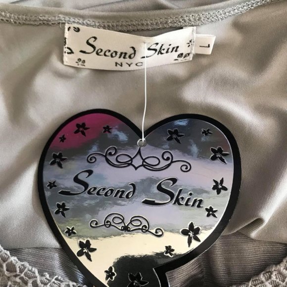 Second Skin | Dresses | Second Skin Sequin Butterfly Gray Dress 92s New ...